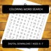 Printable Sight Words Coloring Word Search Worksheets | Grade 2 ...