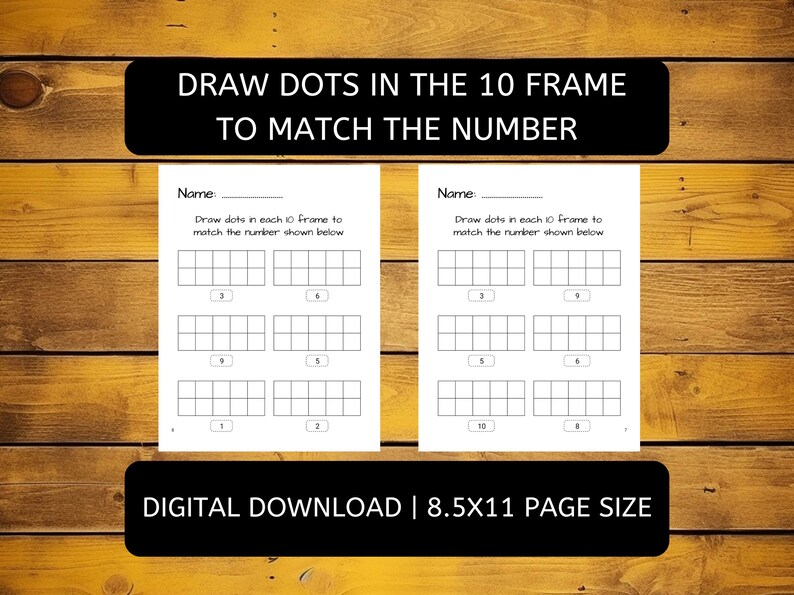 Counting Using Ten Frames for Preschool Numbers to 20 | Math Worksheets ...