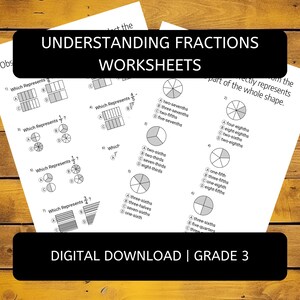 Understanding Fractions Worksheets Grade 3 - Etsy