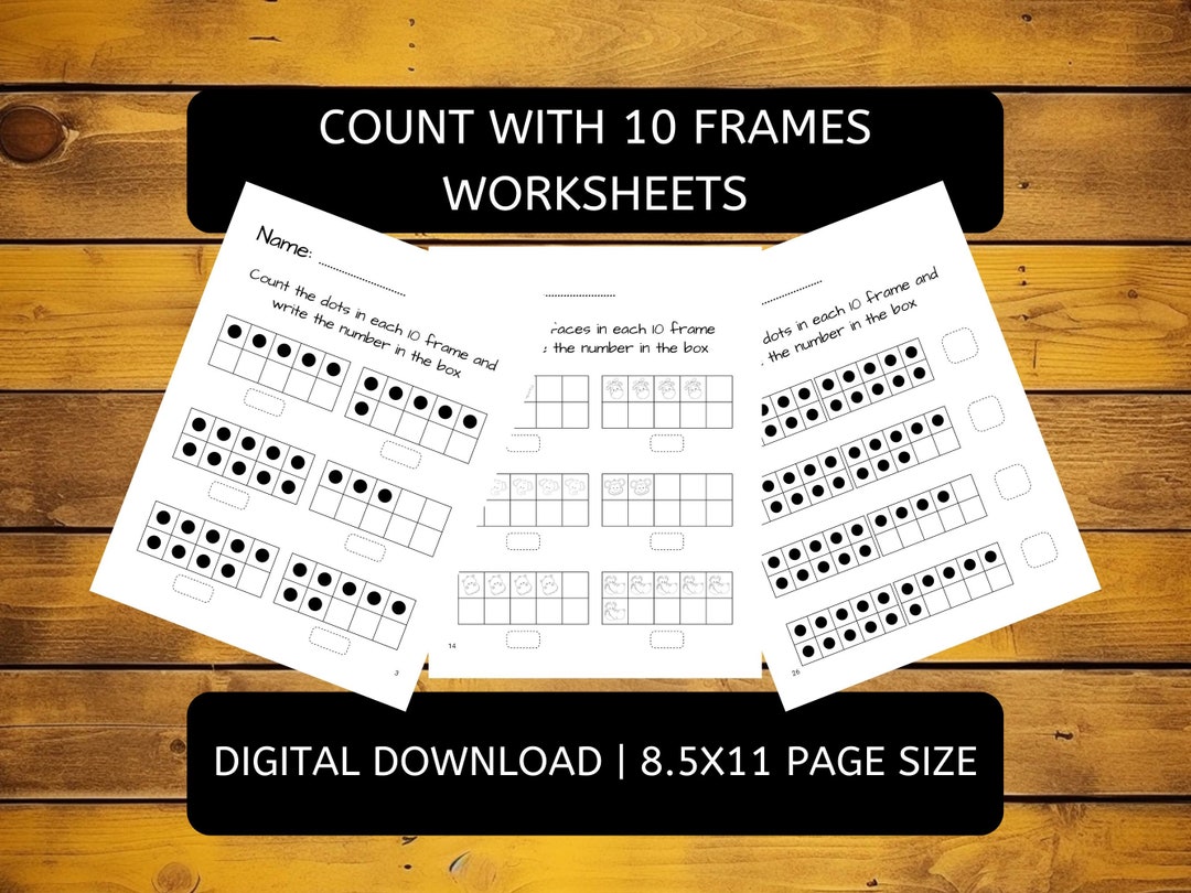 Counting Using Ten Frames for Preschool Numbers to 20 | Math Worksheets ...