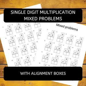 Single Digit Multiplication Workbook | Math Practice Grades 2-3 - Etsy