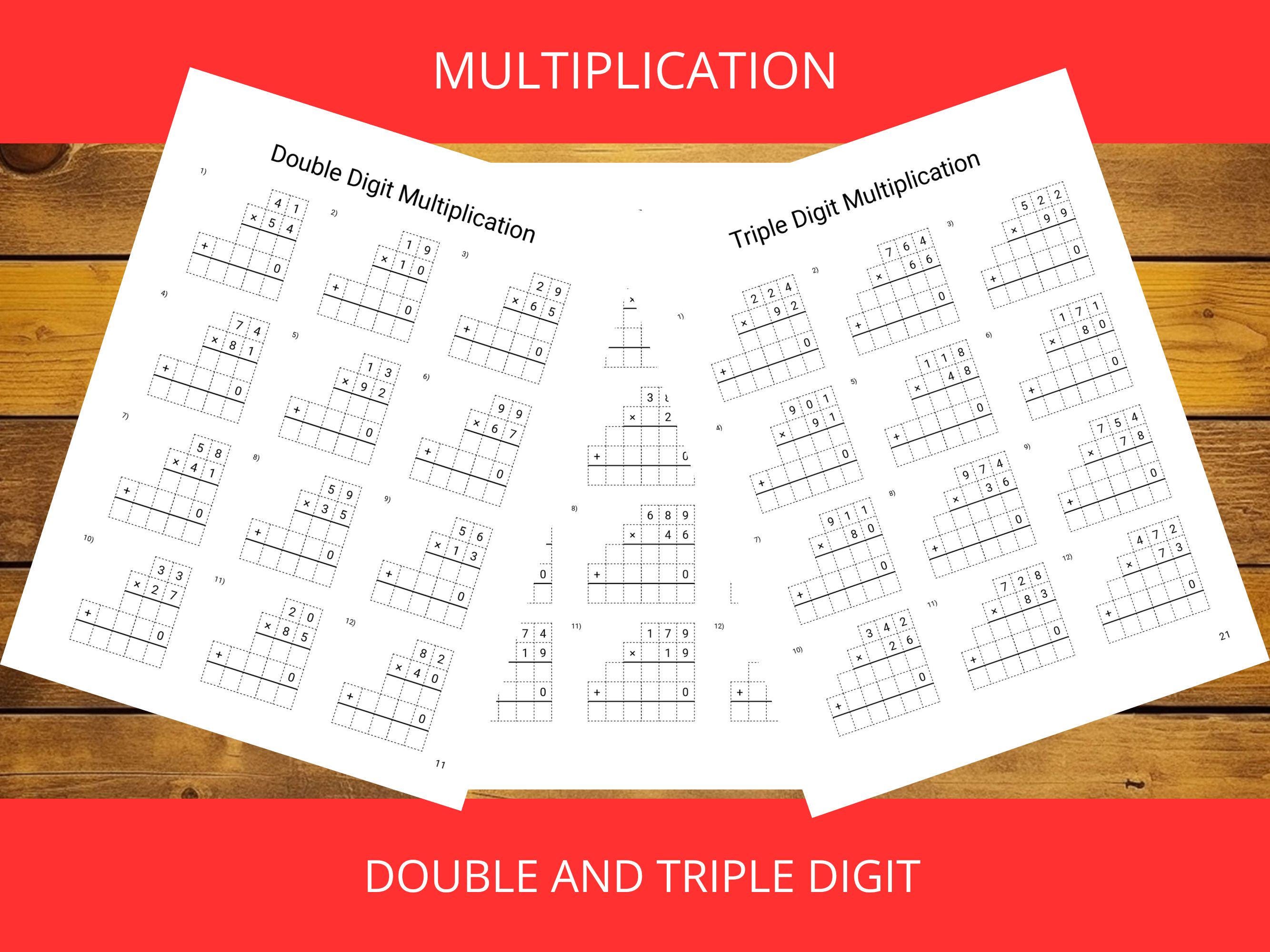 Math Grades 3-5 Mega Bundle | Printable Worksheets | Supplemental ...