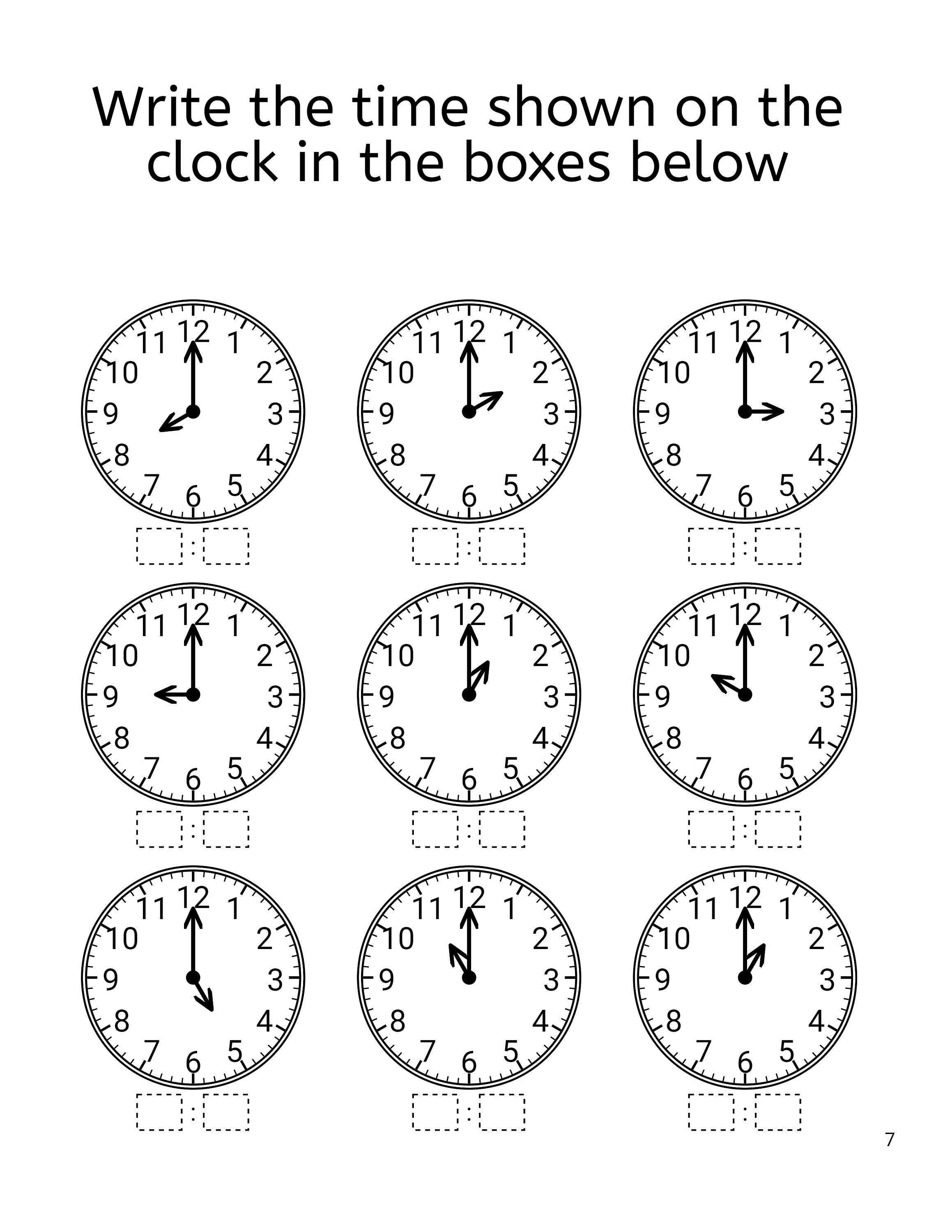 Telling Time Worksheets Kindergarten - Etsy