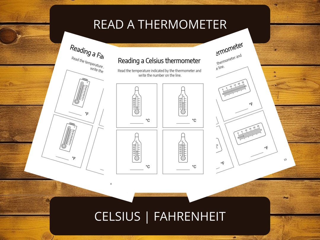 Printable Read a Thermometer Temperature Worksheets | Celsius and ...