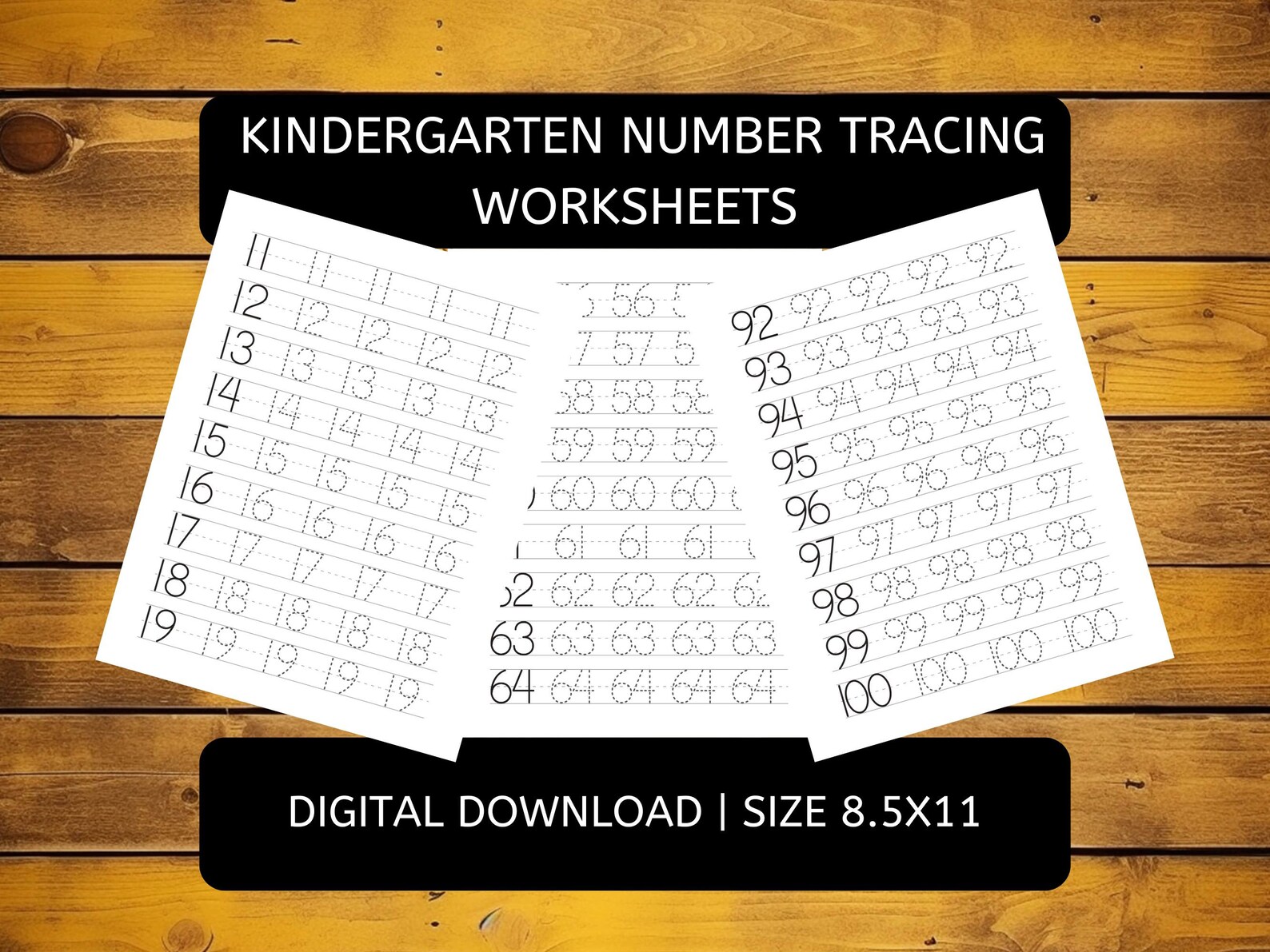 Print Handwriting Numbers 1-100 | Kindergarten Age and Up - Etsy