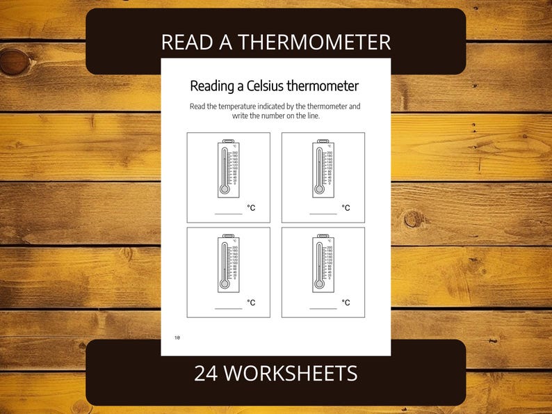 Printable Read a Thermometer Temperature Worksheets | Celsius and ...