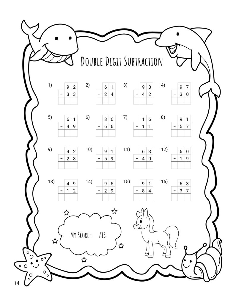 Math Worksheets Grades 3-4 Addition, Subtraction, Multiplication and ...
