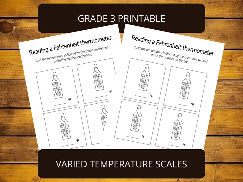 Printable Read a Thermometer Temperature Worksheets | Celsius and ...
