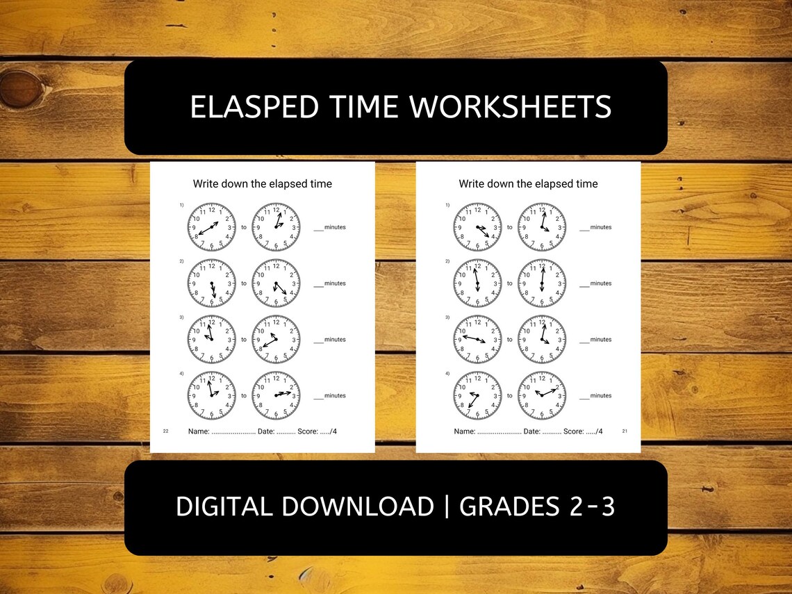 Telling Time Worksheets Grades 2-3 | Homeschool Printable - Etsy
