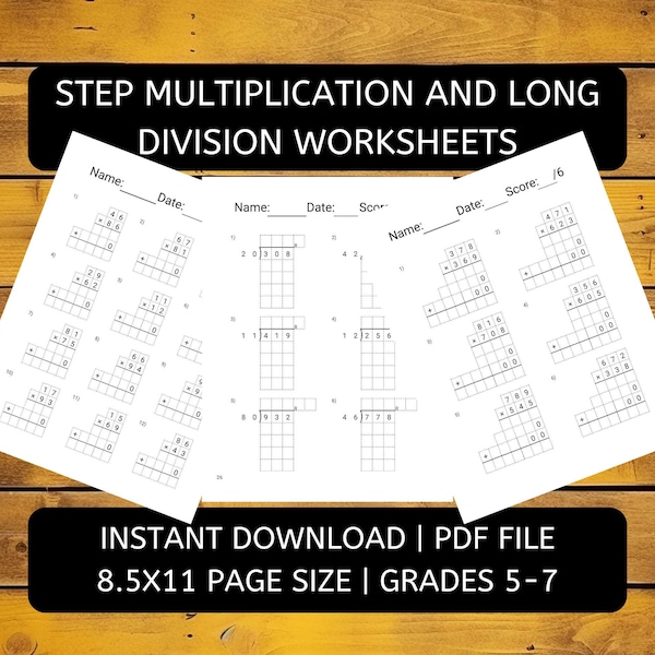 Multiplication Worksheet - Etsy