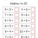 Addition and Subtraction Worksheets Zero to Twenty Kindergarten Math ...
