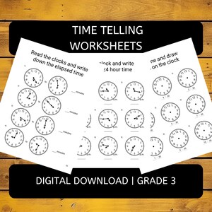 Telling Time Worksheets Grade 3 | Homeschool Printable | 42 Worksheets ...