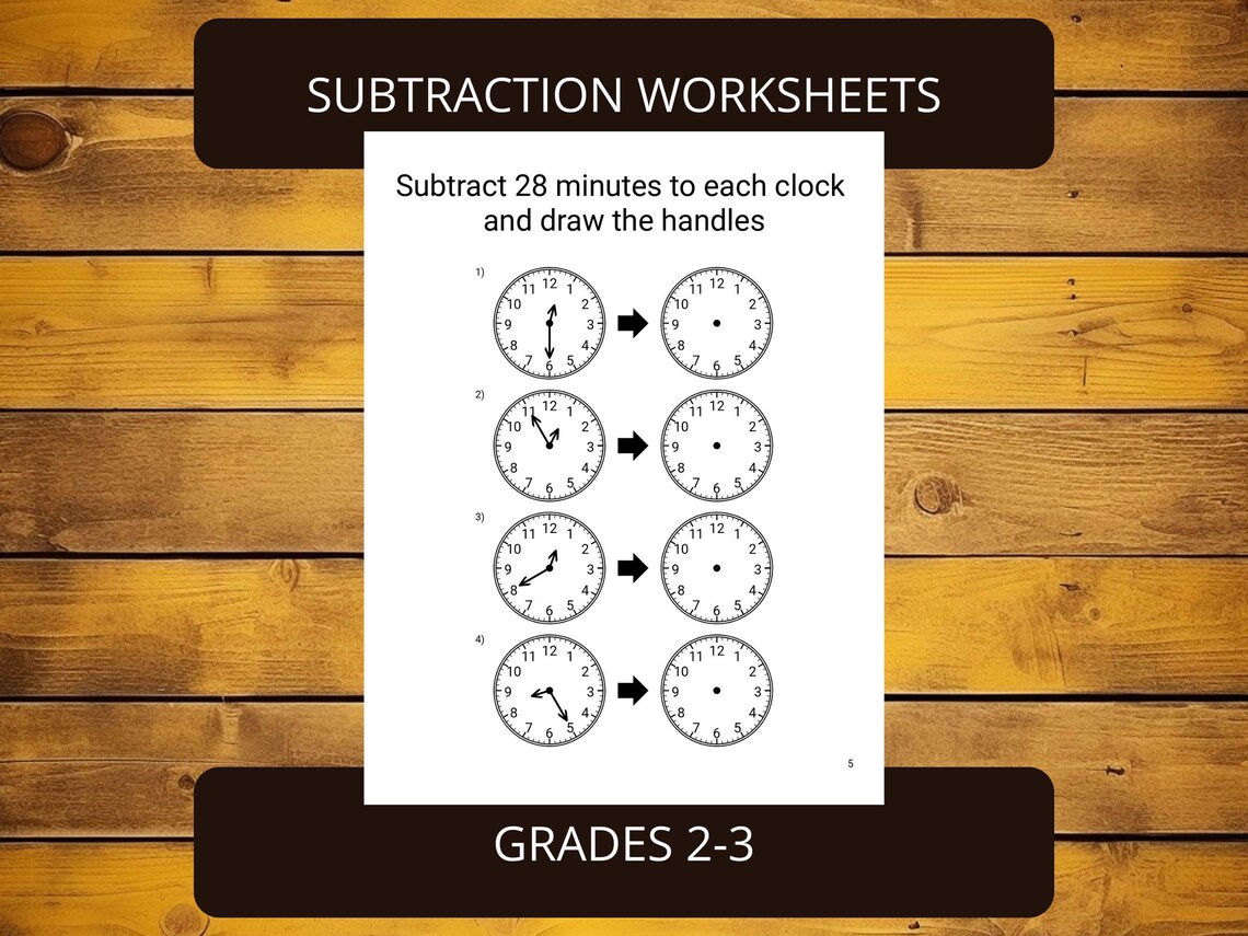 Time Addition and Subtraction Worksheets | Homeschool Printable ...