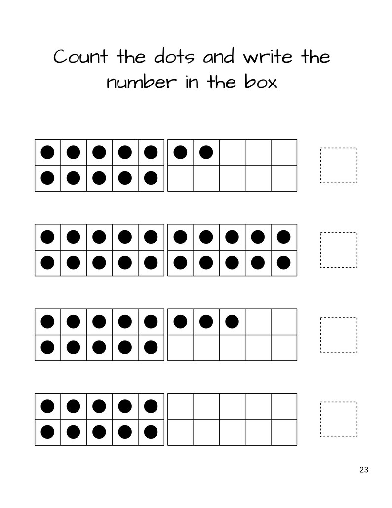 Varied Styles of Counting Worksheets for Preschool and Kindergarten ...