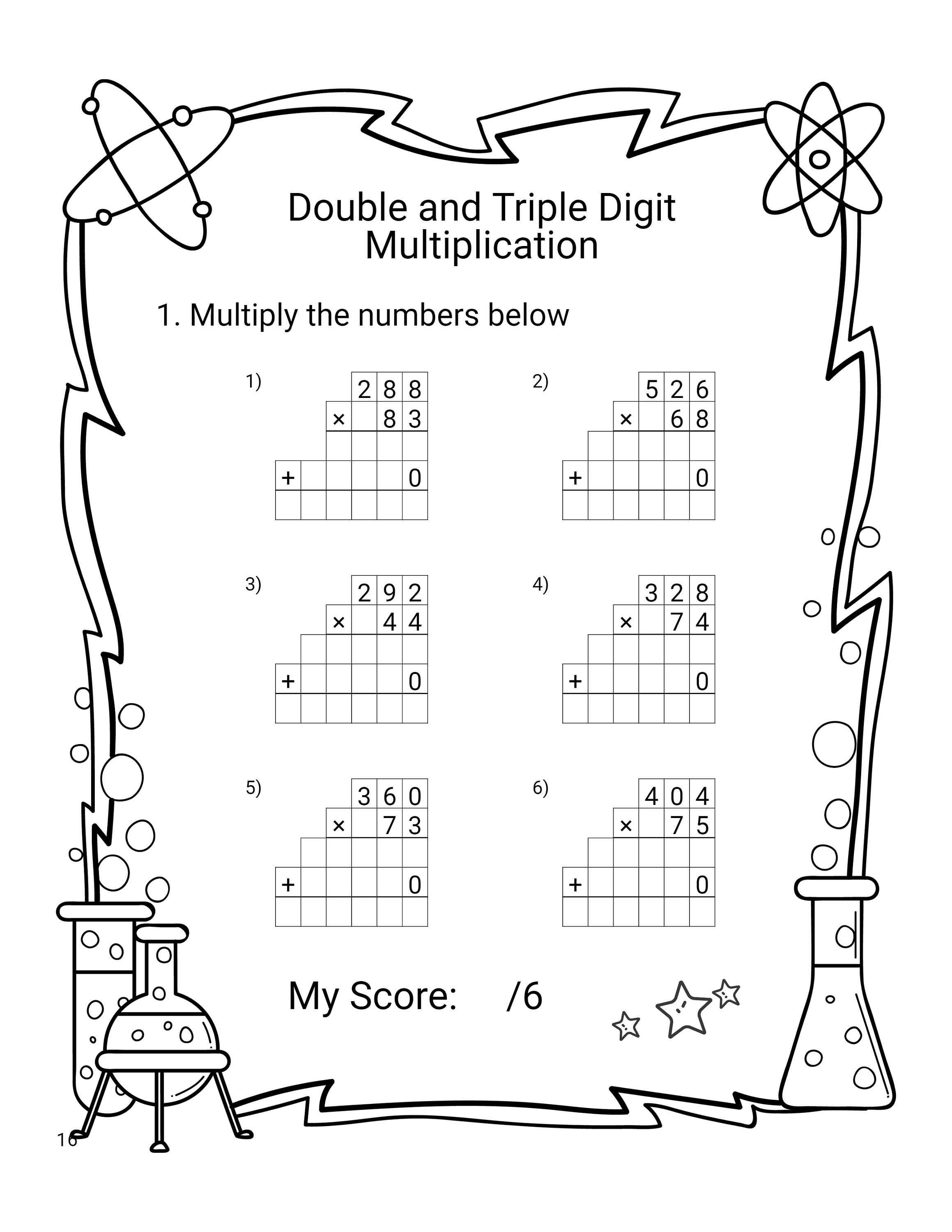 Long Multiplication and Division Math Worksheets for Grades 4-5 - Etsy