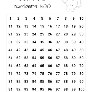 Printable Missing Number Counting Worksheets 1-100 for Kindergarten 1st ...