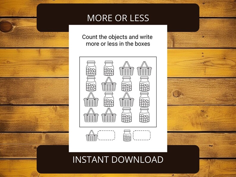 Counting Worksheets Preschool Printable | Compare Object Groups and ...