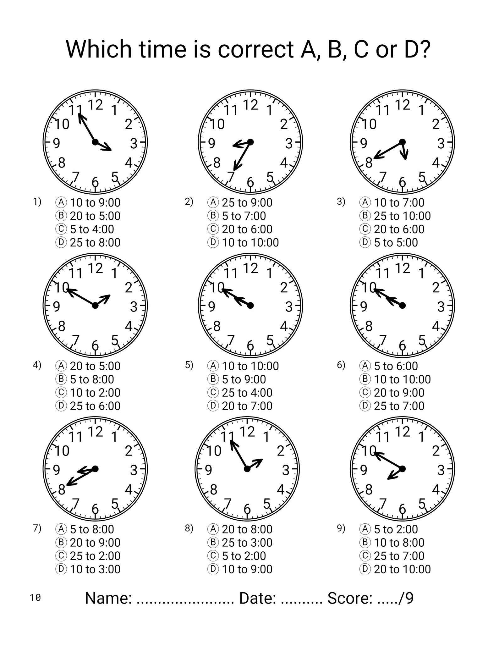 Telling Time Worksheets Grades 2-3 - Etsy