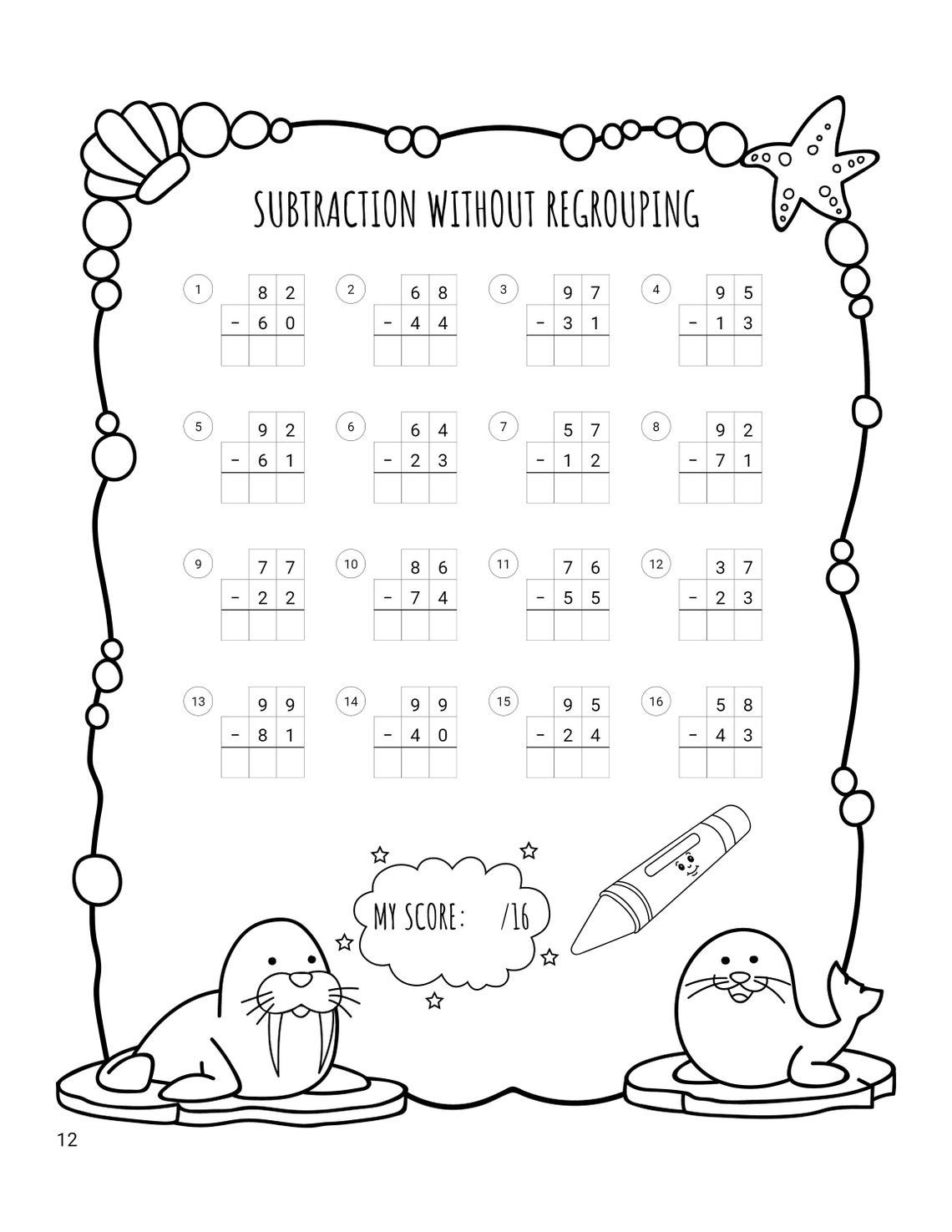 Addition and Subtraction Worksheets for Kids Grades 1-3 - Etsy