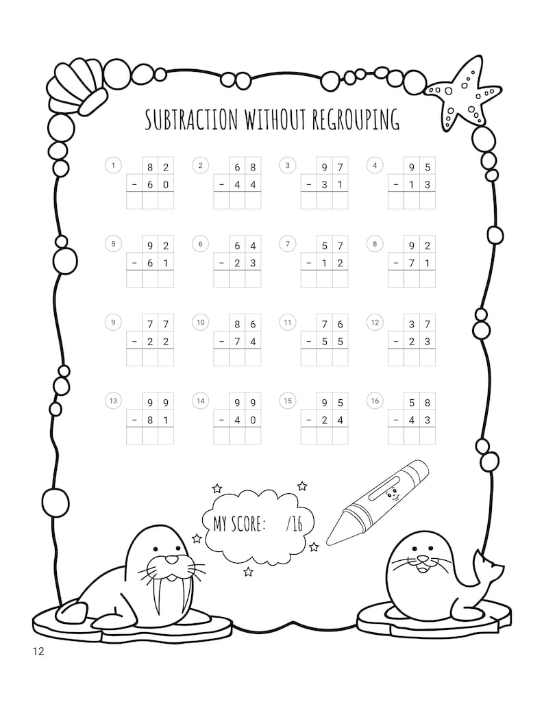 Addition and Subtraction Worksheets for Kids Grades 1-3 Double and ...