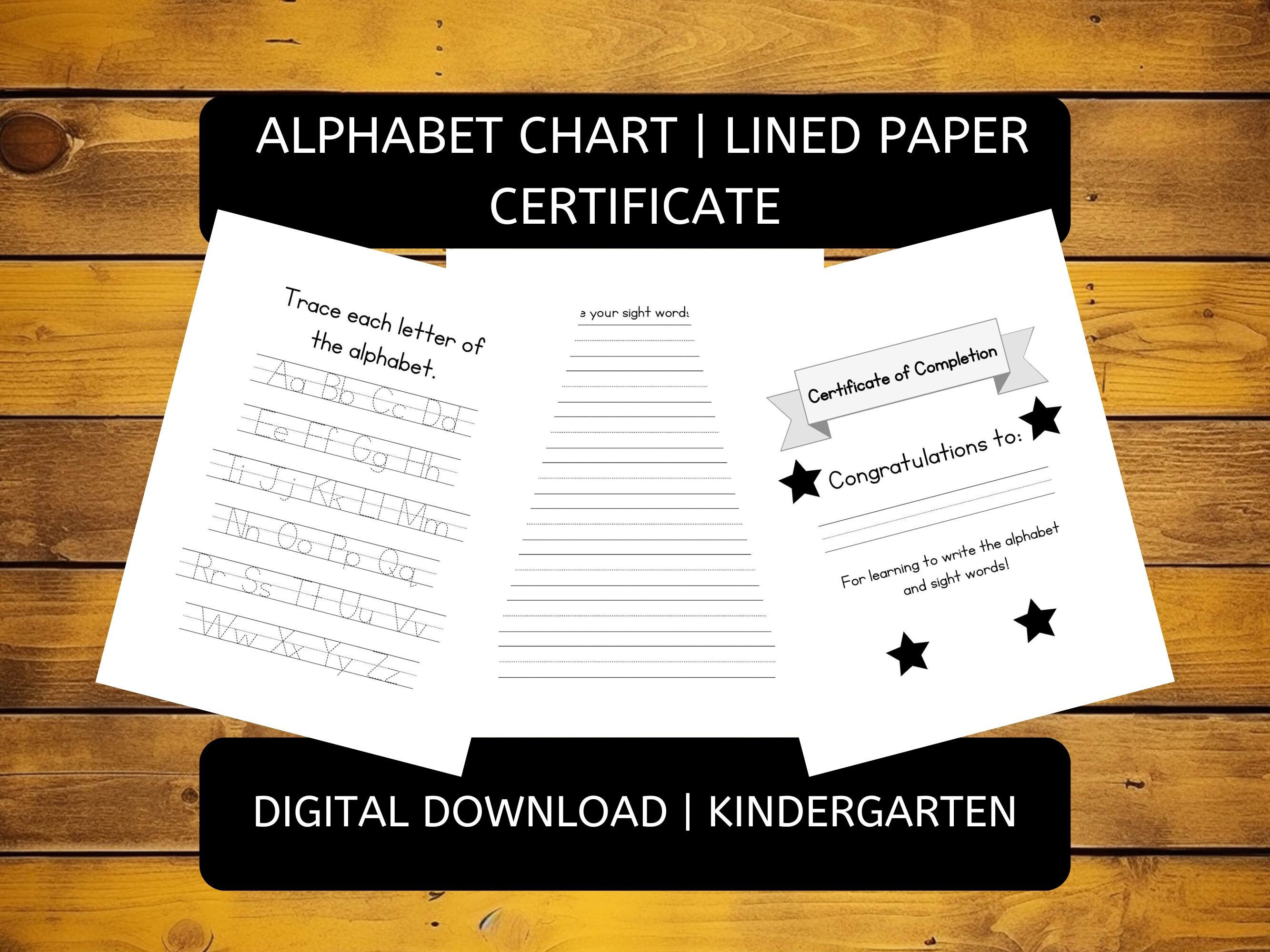 Print Handwriting the Alphabet and Sight Words Kindergarten Kids - Etsy