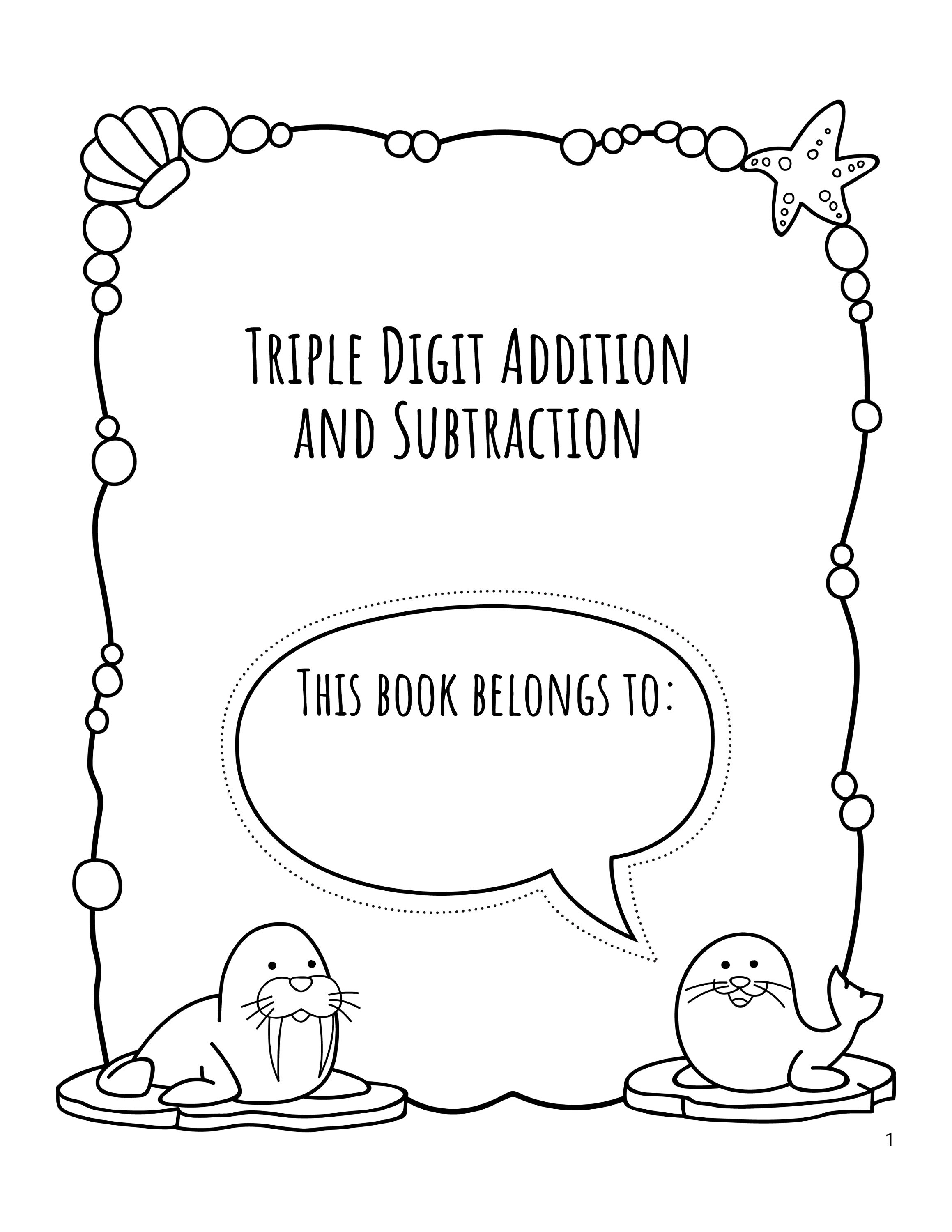 50 Printable Triple Digit Addition and Subtraction Practice - Etsy