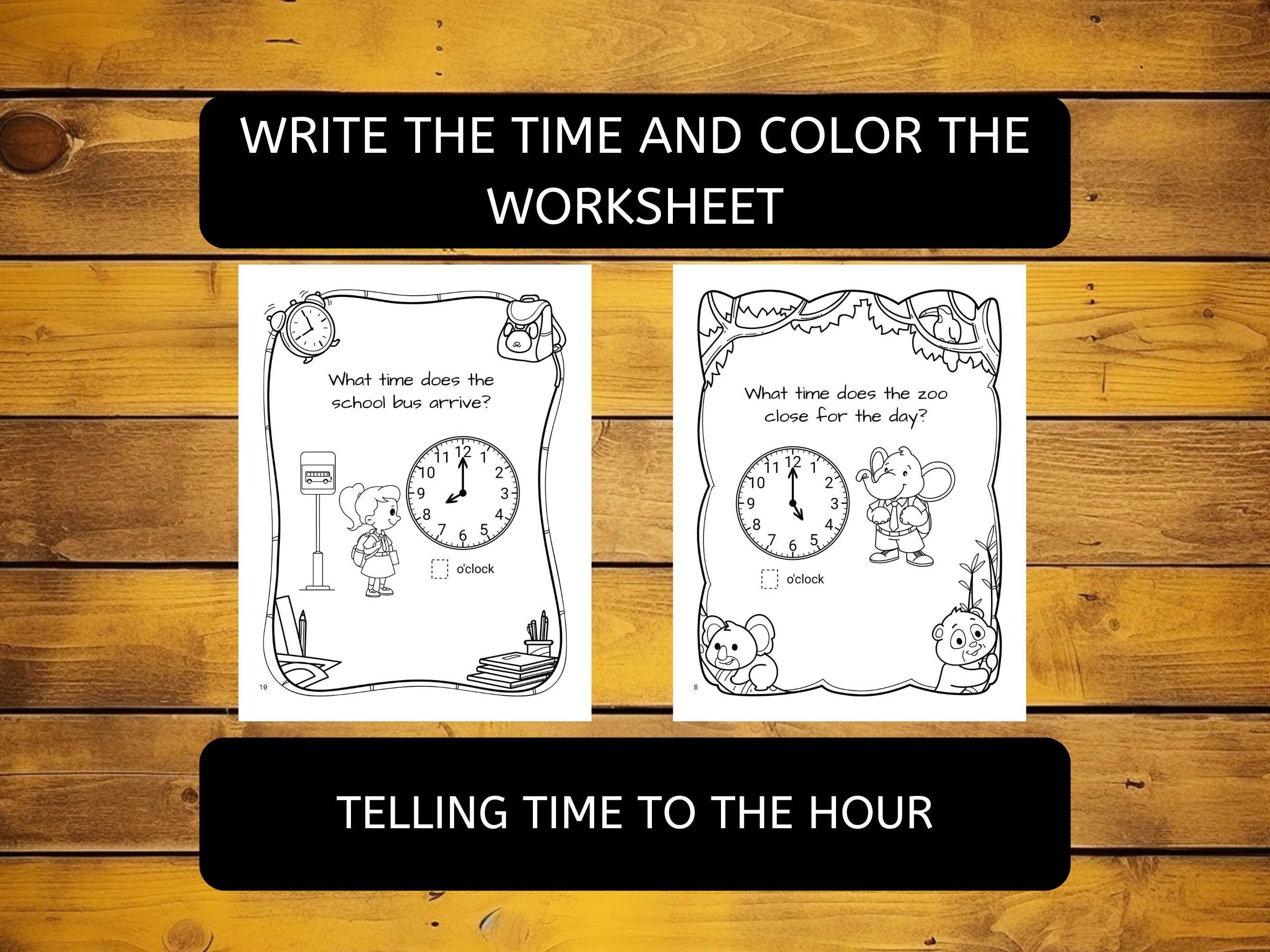 Telling Time Worksheets Preschool and Kindergarten - Etsy