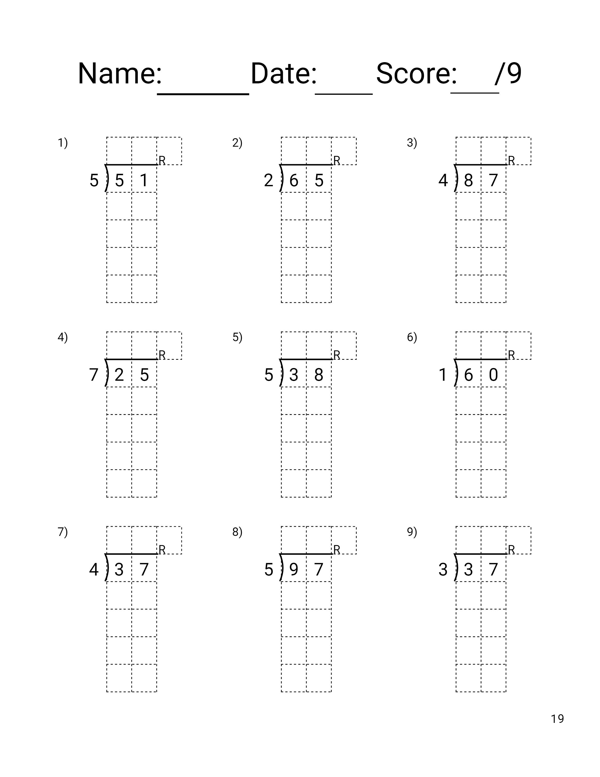 Step Multiplication and Long Division Worksheets for Grades - Etsy