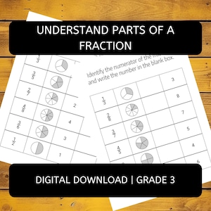 Understanding Fractions Worksheets Grade 3 - Etsy