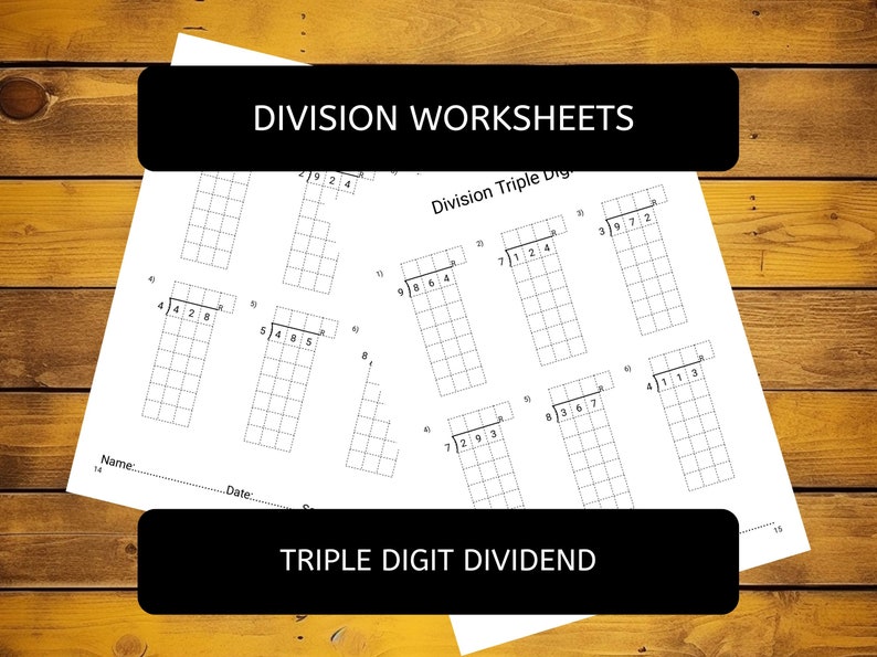 Long Division Worksheets | Single Digit Divisor | Multi-digit Dividend ...