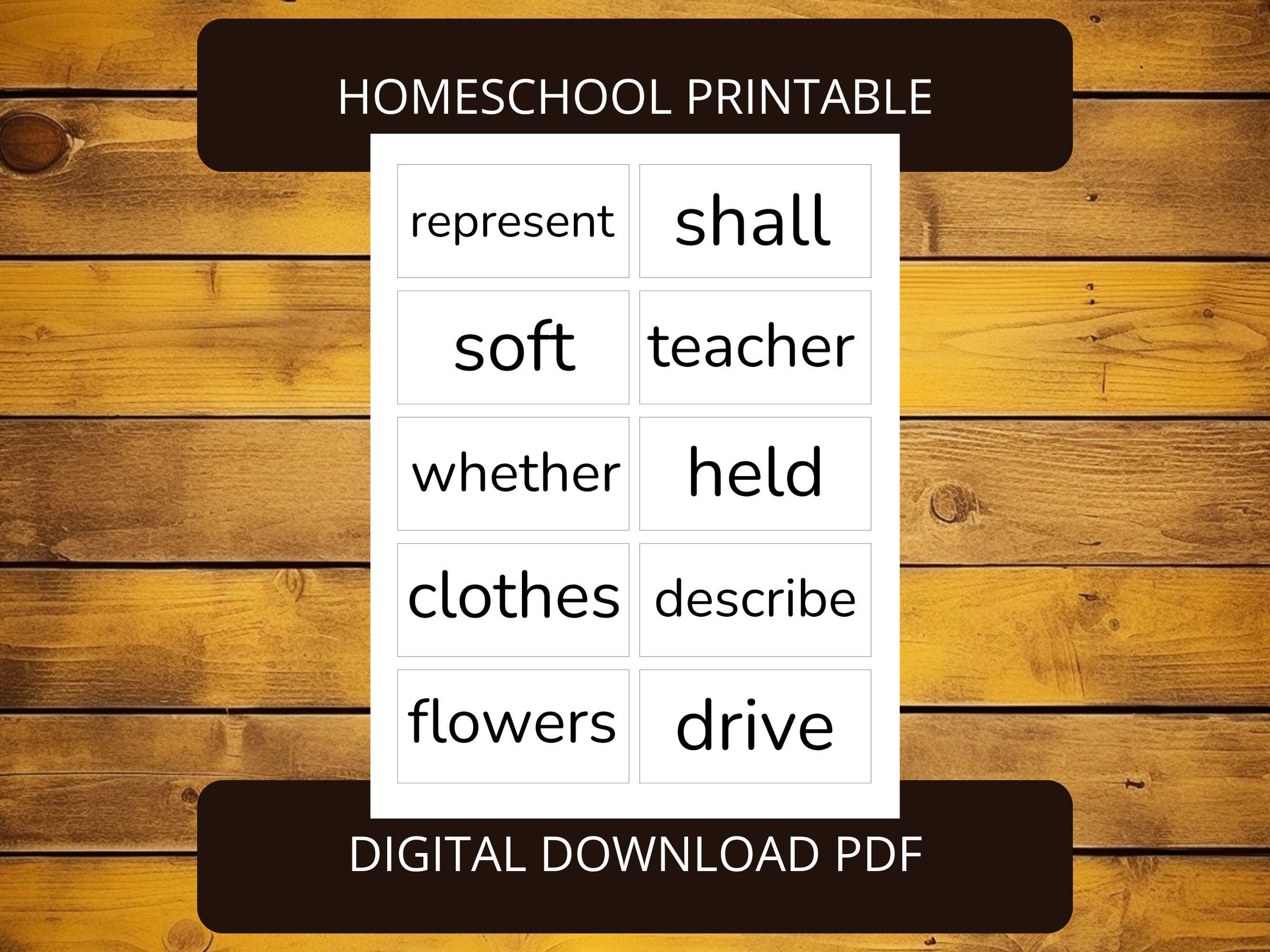 Fry Sight Words Flashcards Printable Sixth Hundred | High Frequency ...