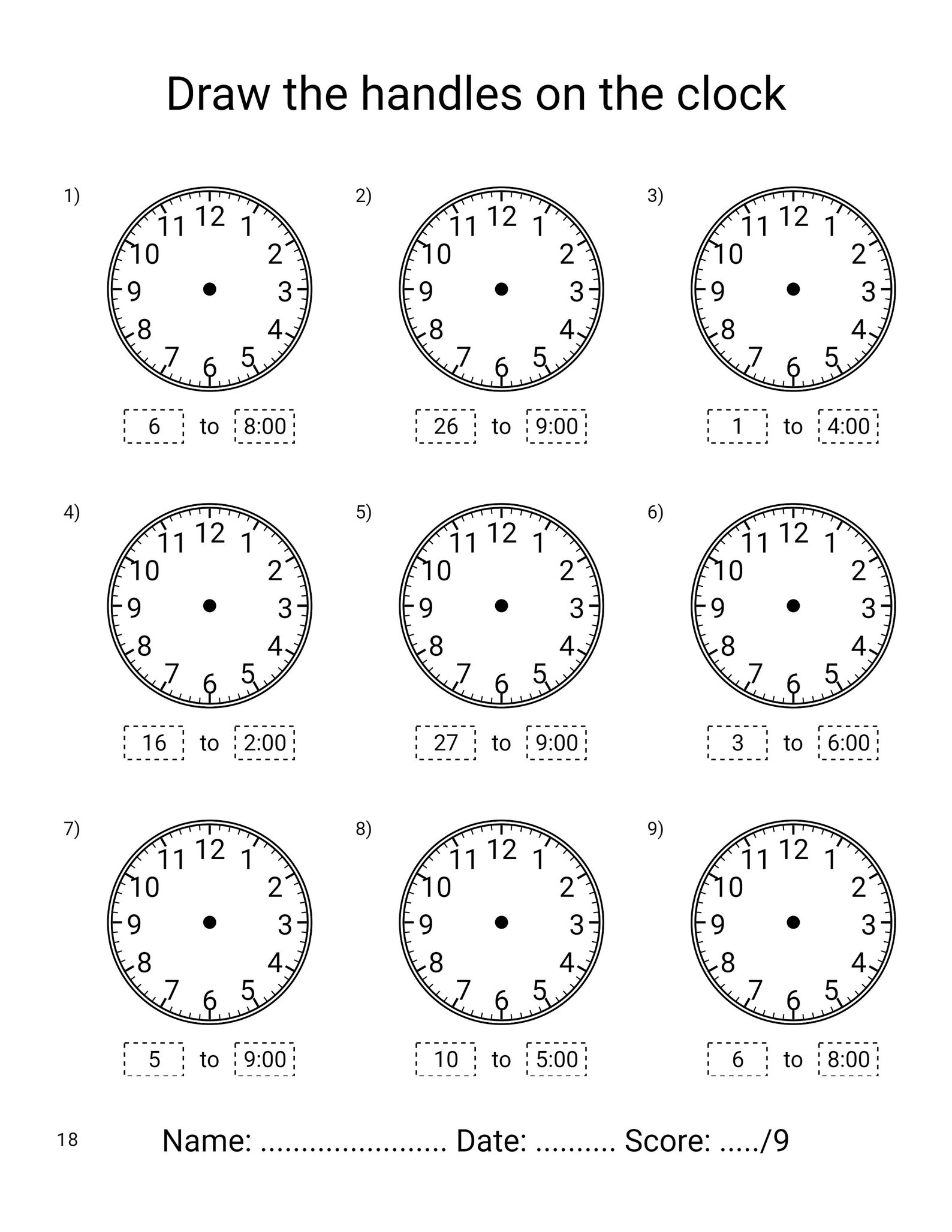 Telling Time Worksheets Grades 2-3 - Etsy