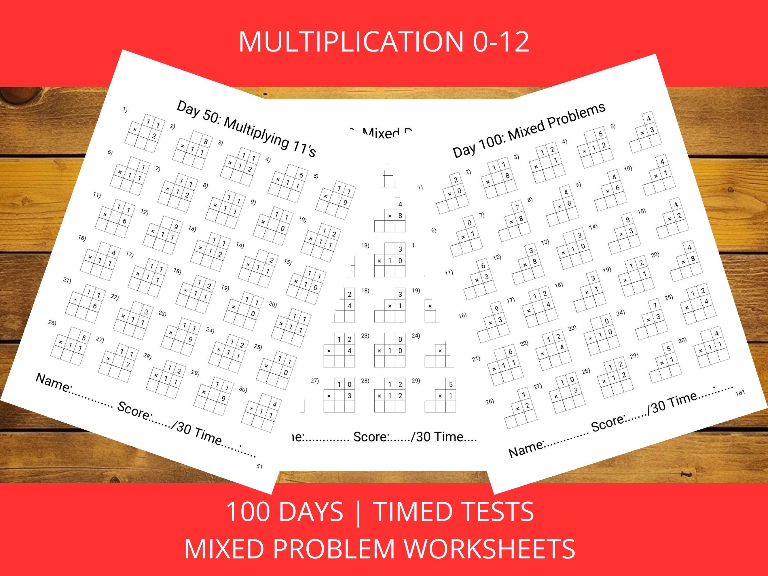 Math Grades 3-5 Mega Bundle | Printable Worksheets | Supplemental ...