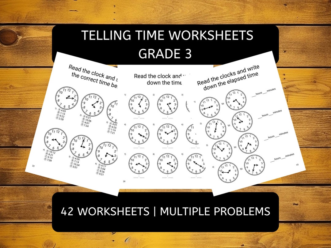 Telling Time Worksheets Grade 3 | Homeschool Printable | 42 Worksheets ...