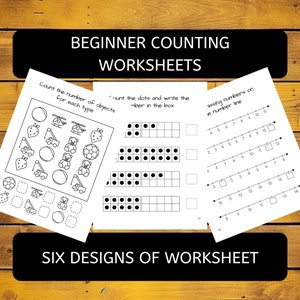 Varied Styles of Counting Worksheets for Preschool and Kindergarten ...