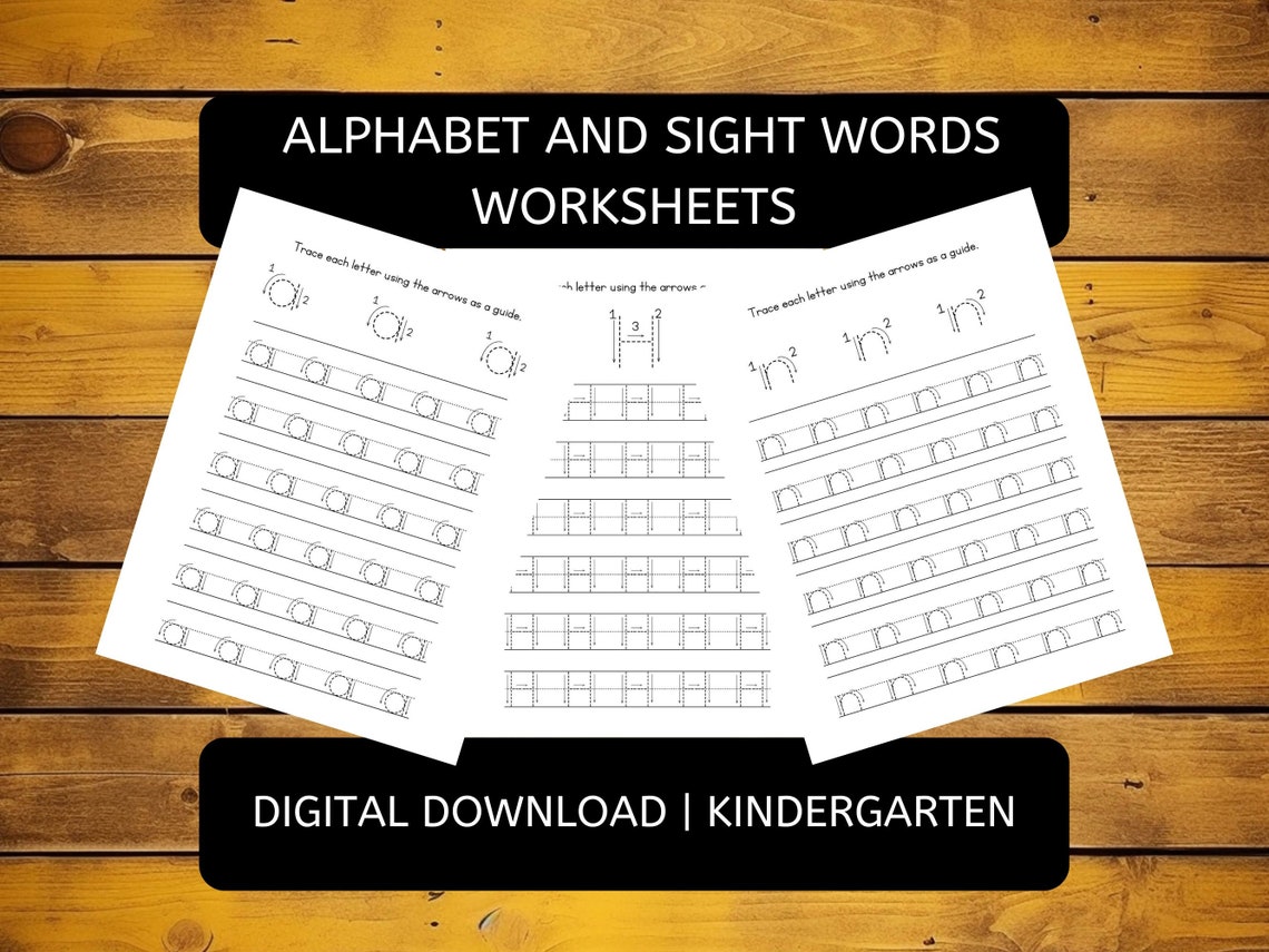 Print Handwriting the Alphabet and Sight Words Kindergarten Kids - Etsy