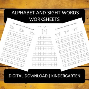 Print Handwriting the Alphabet and Sight Words Kindergarten Kids - Etsy