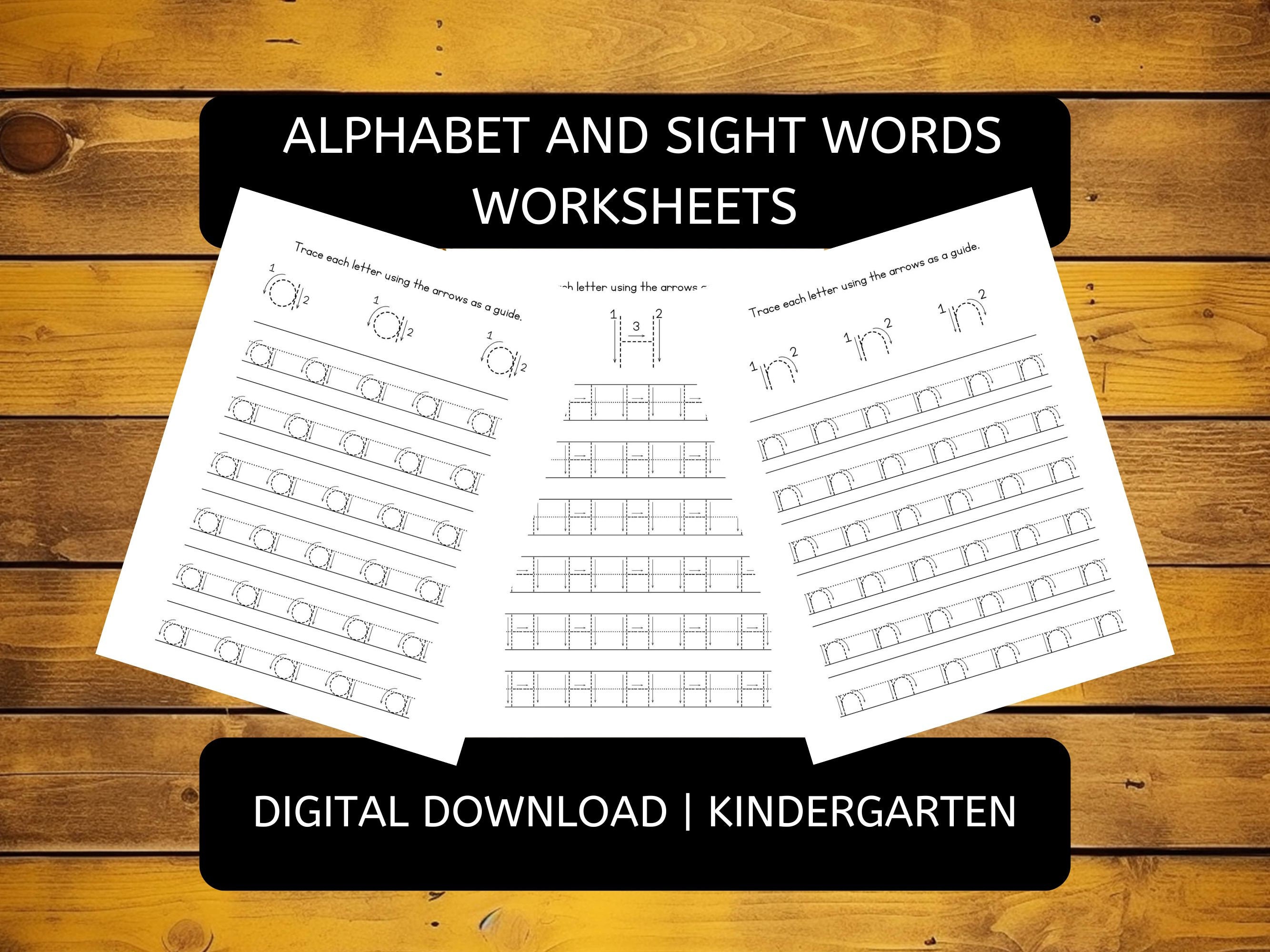 Print Handwriting the Alphabet and Sight Words Kindergarten Kids - Etsy