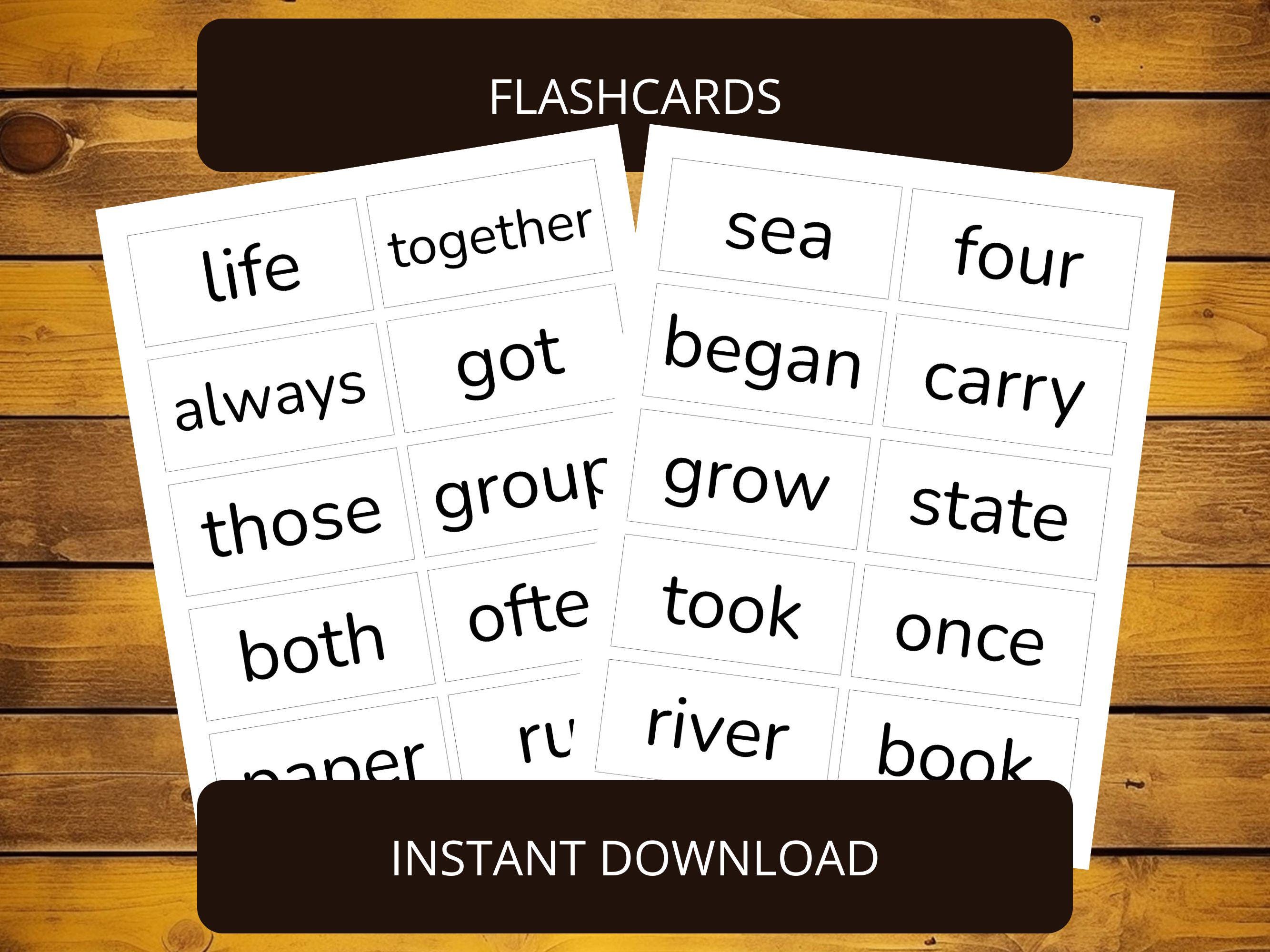 Fry Sight Words Flashcards Printable Third Hundred | High Frequency ...
