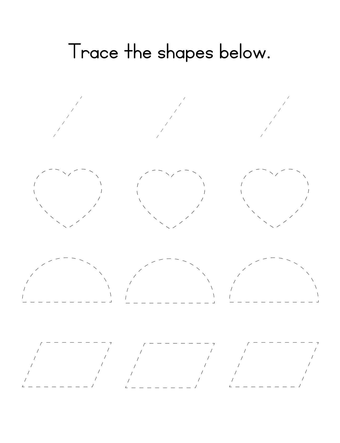 Tracing Shapes, Alphabet and Numbers 1-10 Kids 3-5 - Etsy