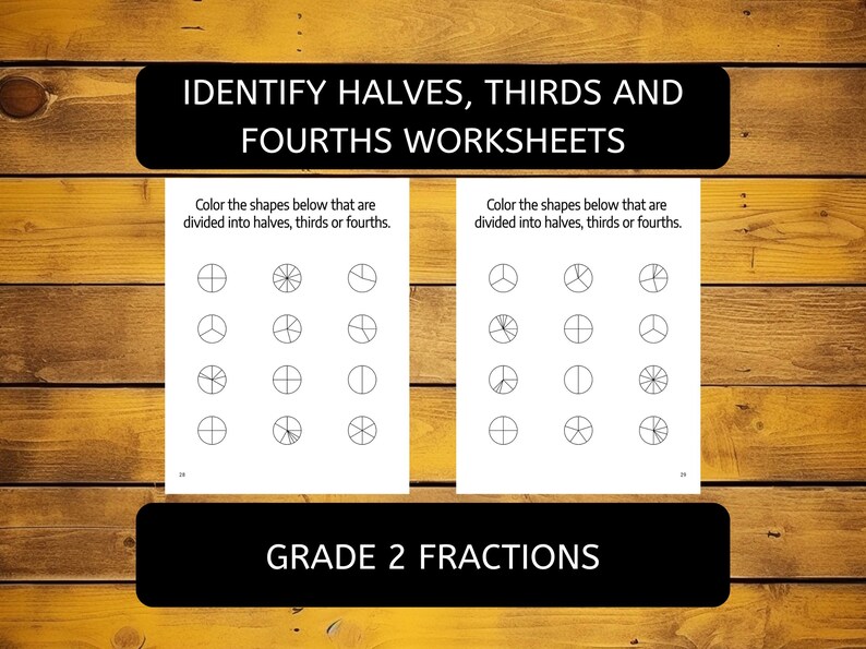 Fraction Worksheets Grade 2 - Etsy