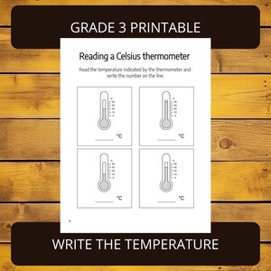 Printable Read a Thermometer Temperature Worksheets | Celsius and ...