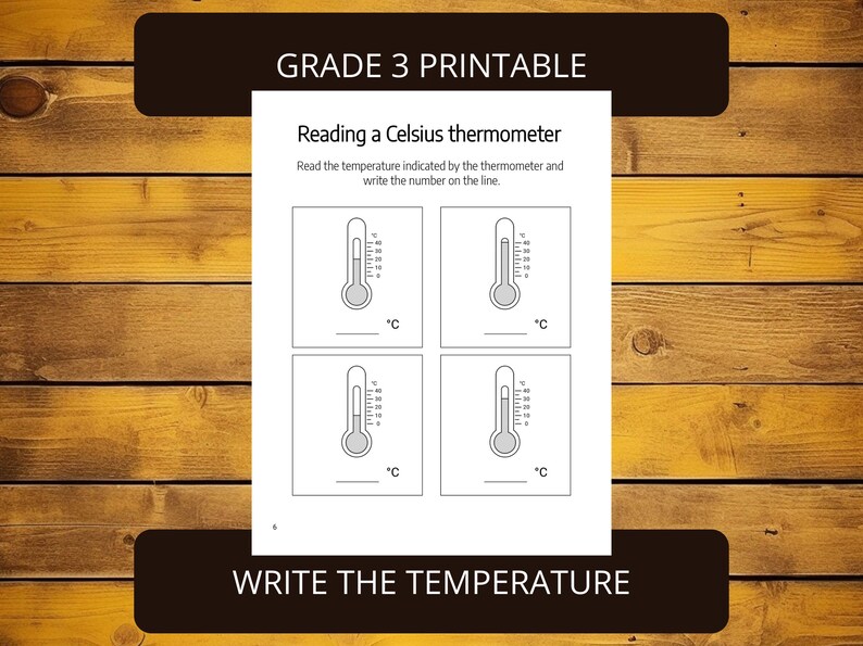 Printable Read a Thermometer Temperature Worksheets | Celsius and ...