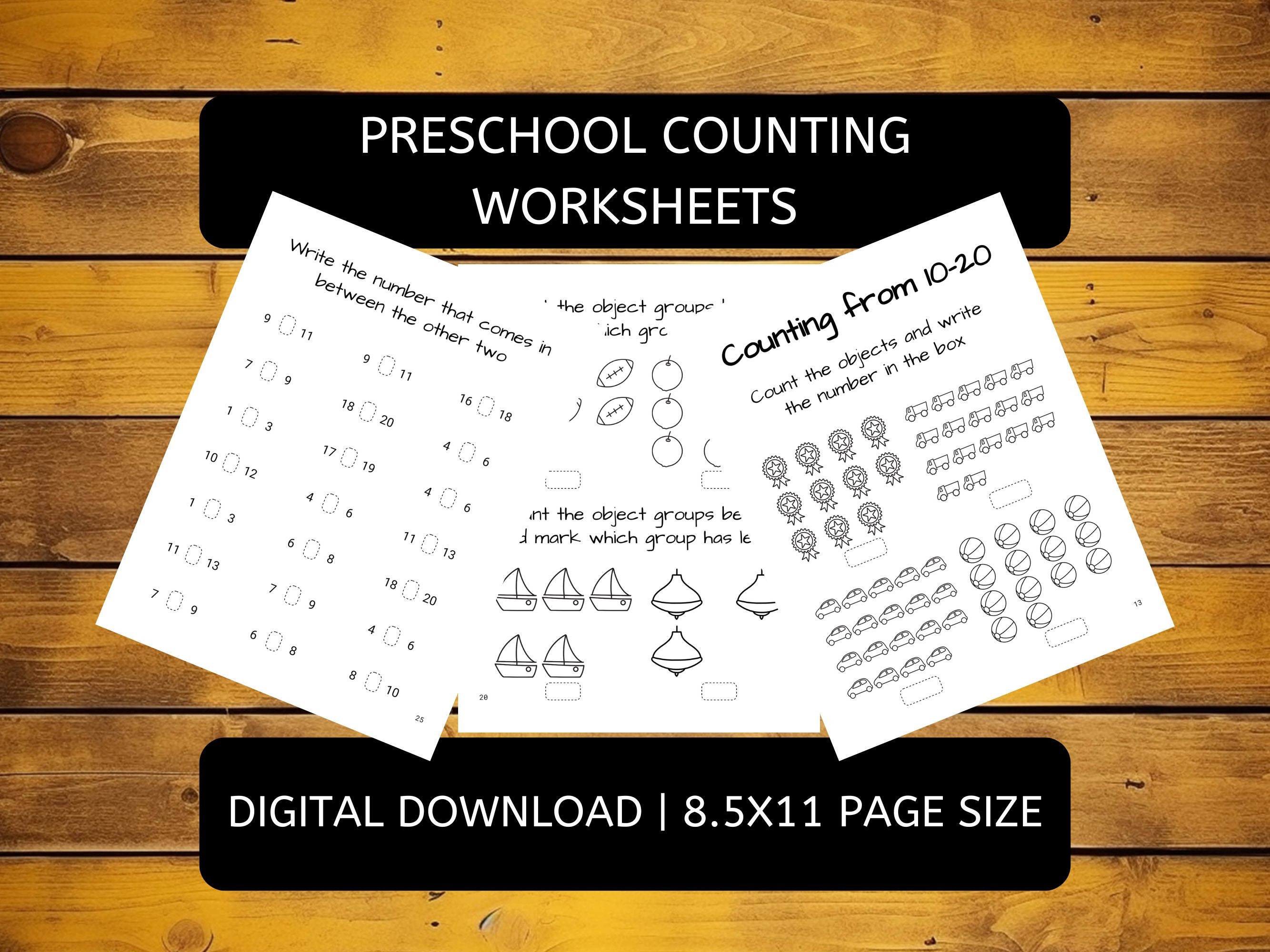 Counting Objects, Comparing Groups and Number Position for Preschool ...