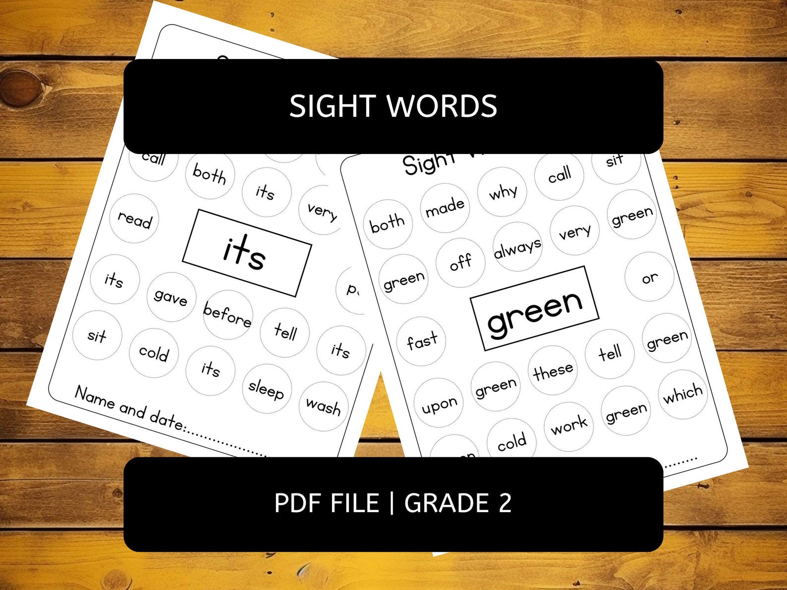 Printable Sight Words Dab It Worksheets | Grade 2 - Etsy
