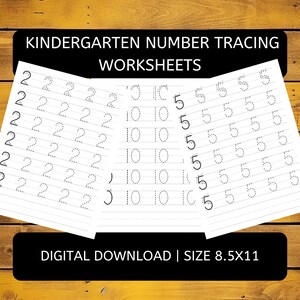 Trace Numbers 1-10 Kindergarten Handwriting Practice - Etsy