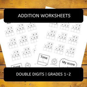 Math Addition and Subtraction Worksheets | Double Digits No Regrouping ...