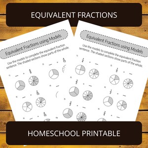 Math Fractions Worksheets Grade 3 Printable | Visual Models ...