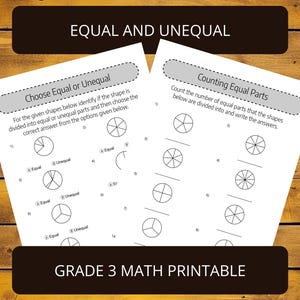 Math Fractions Worksheets Grade 3 Printable | Visual Models ...