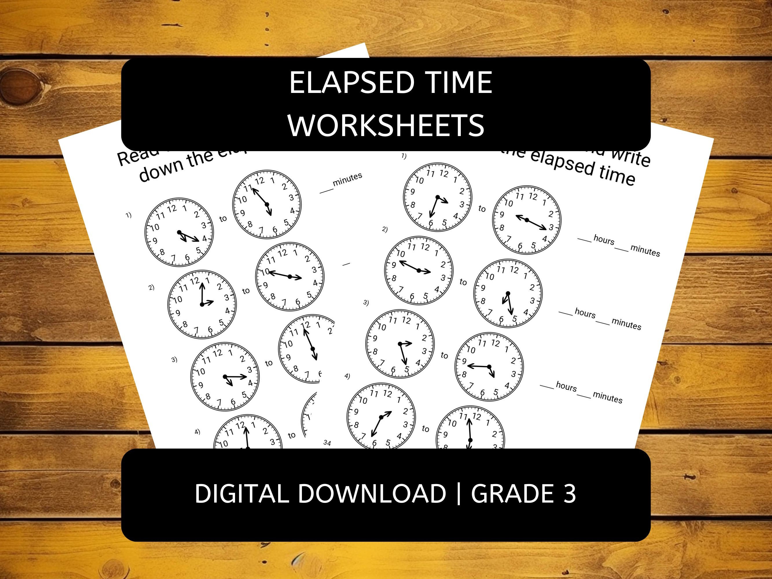 Telling Time Worksheets Grade 3 - Etsy